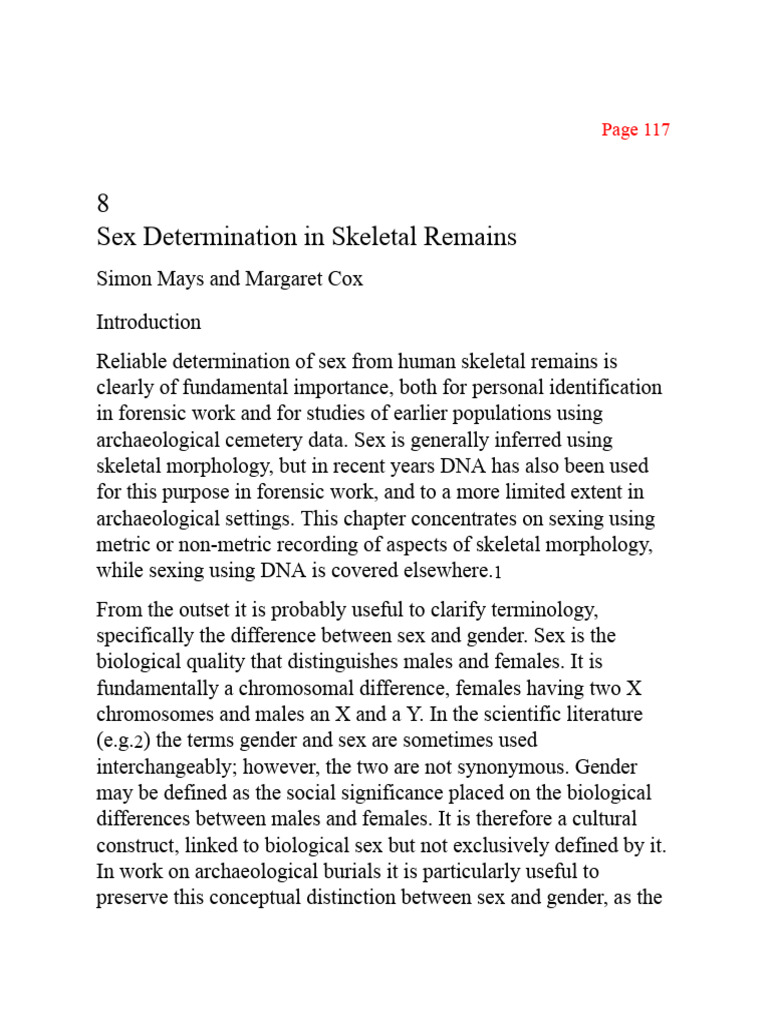 8 Sex Determination In Skeletal Remains Revisado Pdf Pelvis