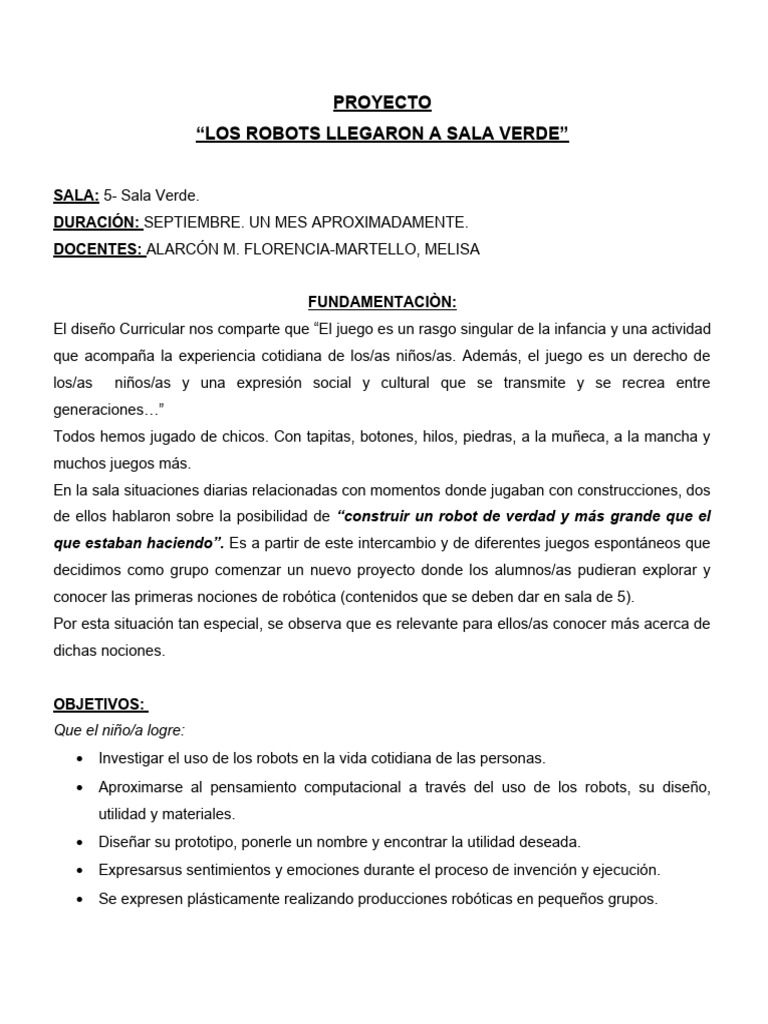 Proyecto Robot | PDF | Robot | Robótica