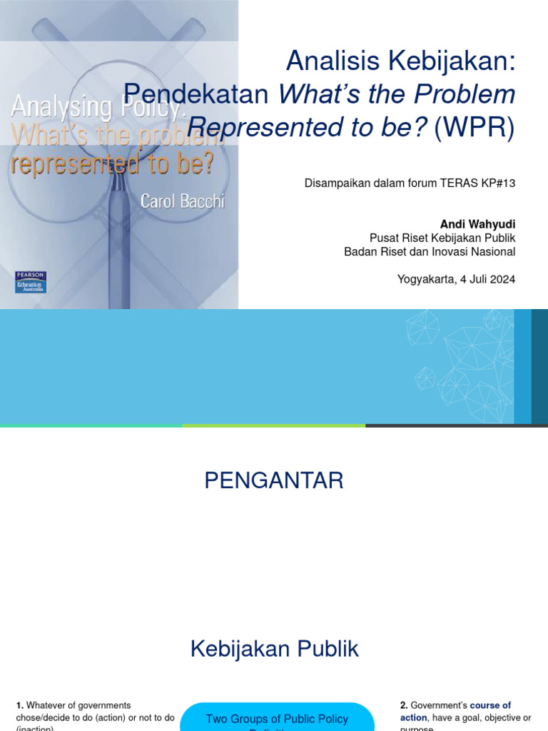 Paparan - Analisis Kebijakan WPR Rev1 | PDF | Sains & Matematika