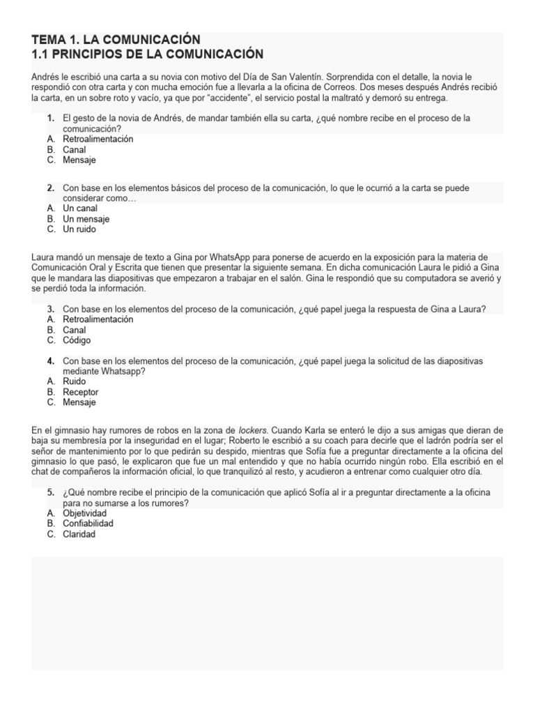 Ejercicios Del Libro, Repaso para El Examen Bimestral Comunicación Oral y Escrita | PDF | Hablar ...