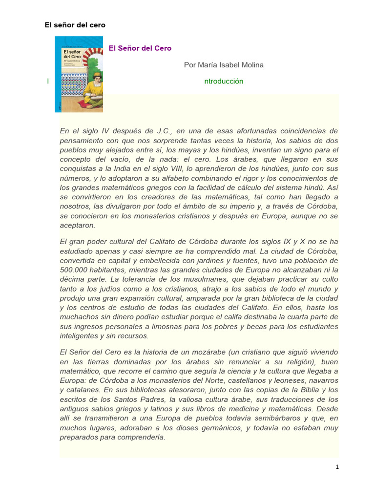 El Señor del Cero | PDF | Oración | Ali