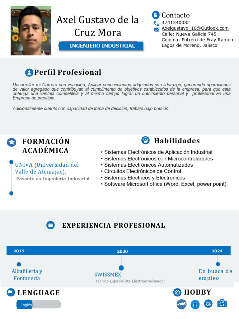 CV Axel | PDF | Control numerico | Electrónica