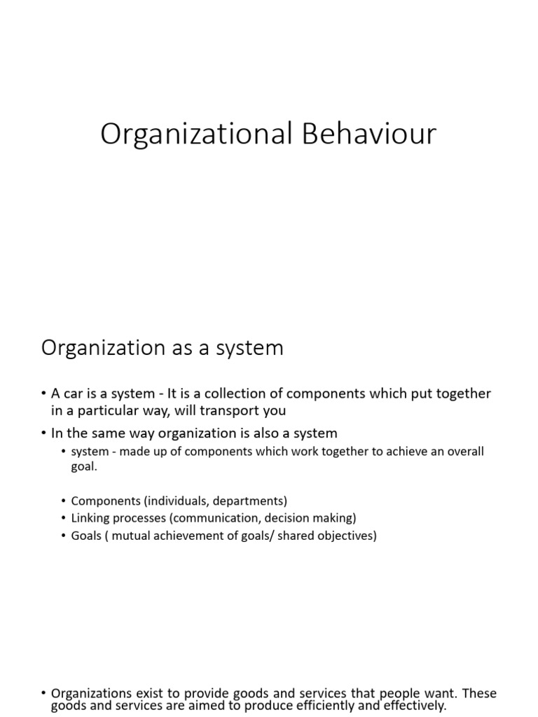 5. Organizational Behaviour | Download Free PDF | Organizational ...