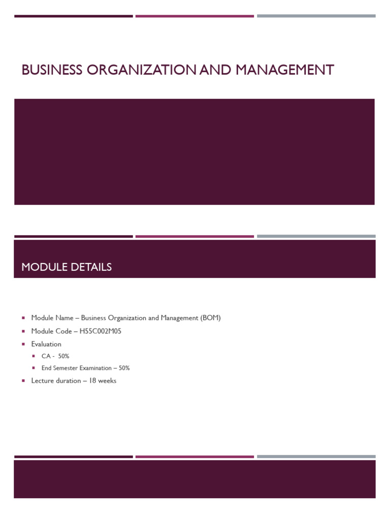 Business Organization & Management Overview | PDF | System | Bureaucracy