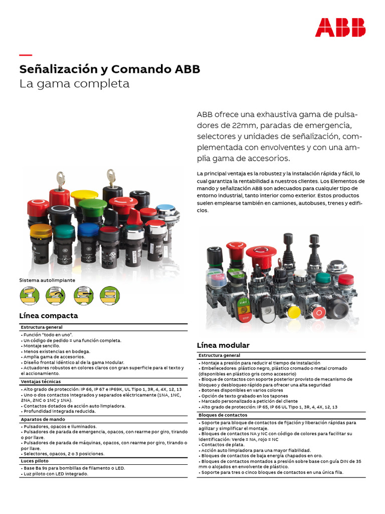 ABB - Data - Sheet - Señalizacion y Comando - V2 | PDF | Diodo emisor ...