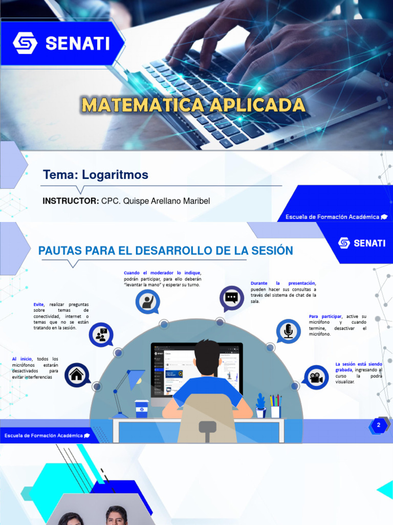 SESION 3 Logaritmos - Clase | PDF | Logaritmo | Exponenciación