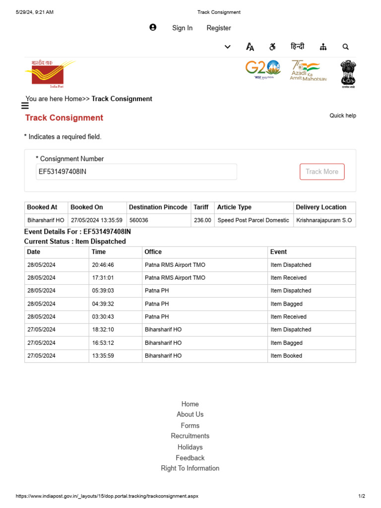 Track Consignment | PDF
