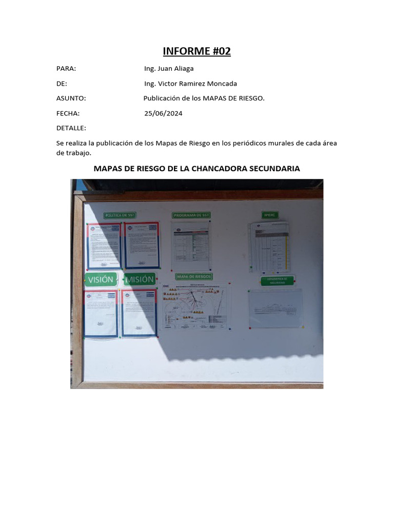 Informe de Publicación de Los Mapas de Riesgo | PDF