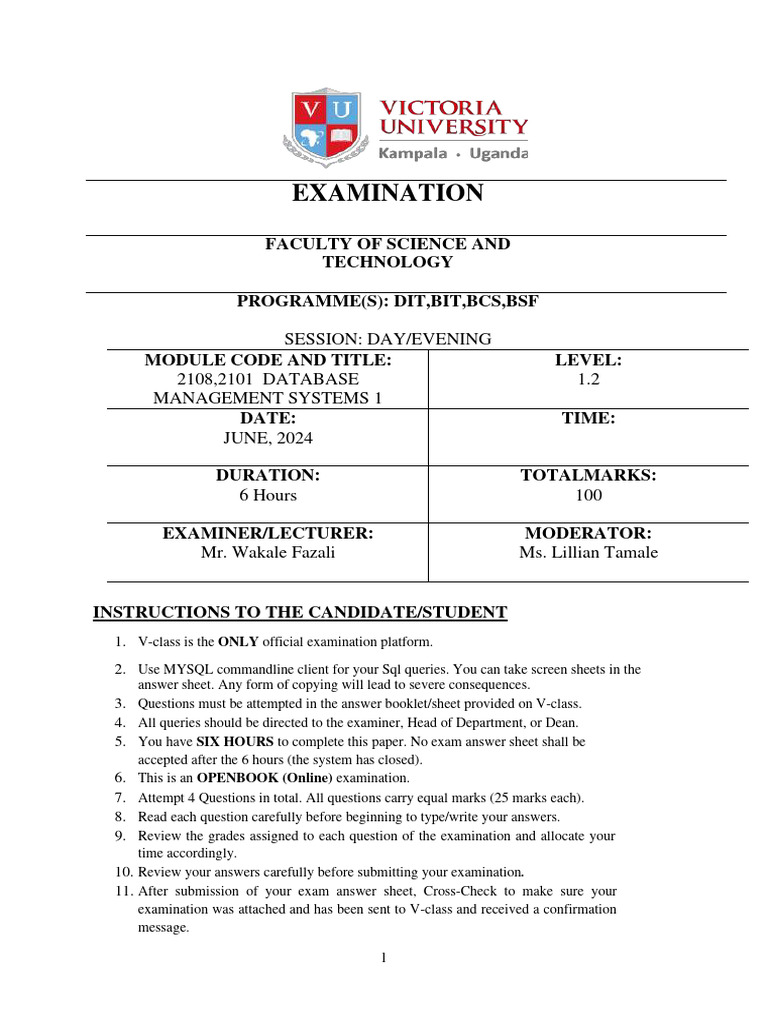 Database Management Systems 1 | PDF | Relational Model | Menu