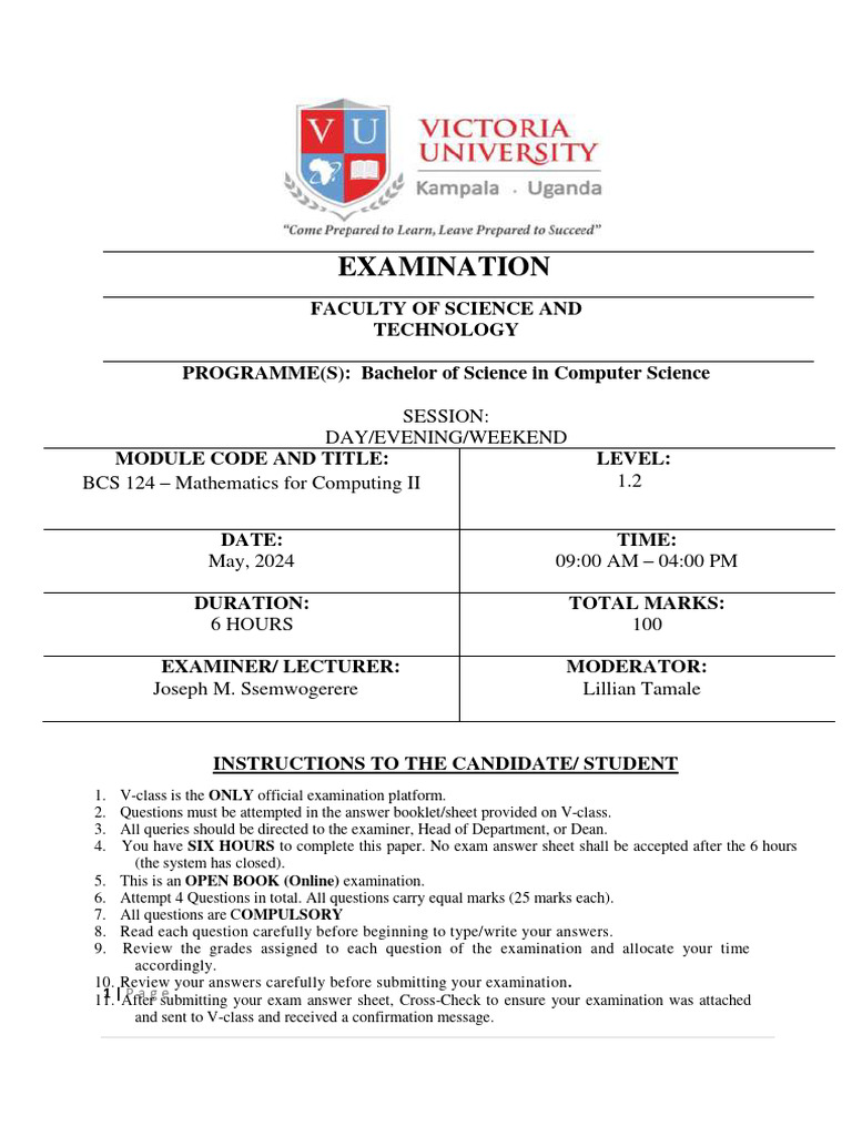 Mathematics For Computing II | PDF | Euclidean Vector | Mathematical ...