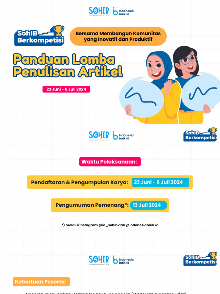 Panduan SohIB Berkompetisi Artikel Juni | PDF | Karier & Perkembangan ...