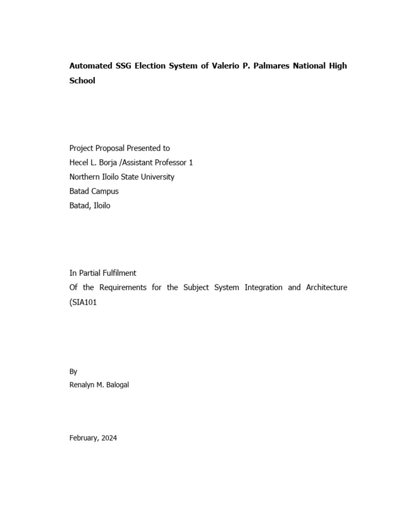 Automated SSG Election System of Valerio P. Palmares National High ...