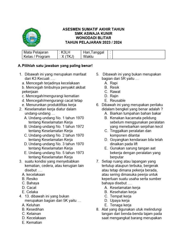 cetakK3LH X Asat 2024 | PDF