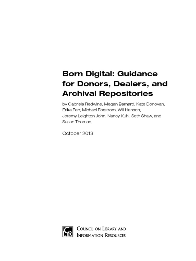 Born Digital | PDF | Computer File | Information