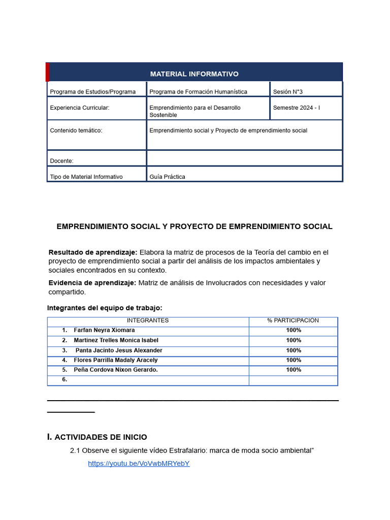 Emprendimiento Social: Guía Práctica 2024 | PDF | Iniciativa empresarial | Cognición
