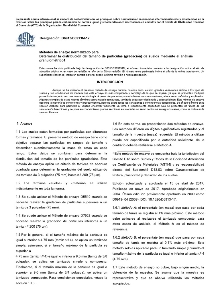 Astm D6913 D6913M 17 | PDF | Porcentaje