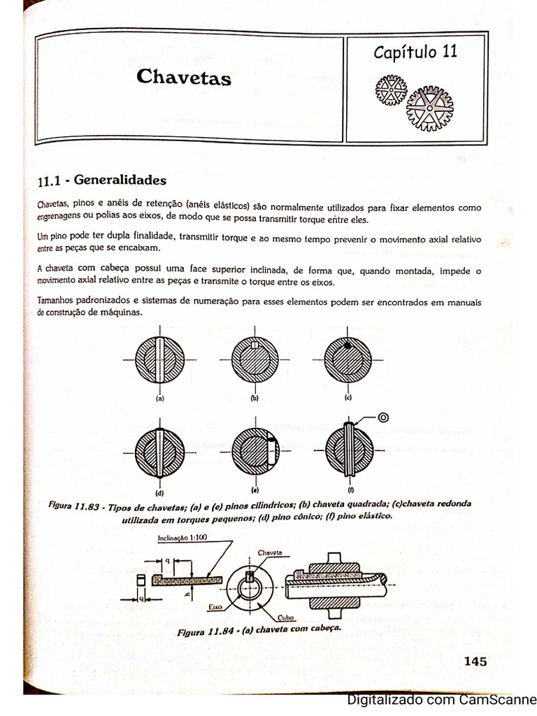 Cálculo de Chavetas - Mecânica | PDF