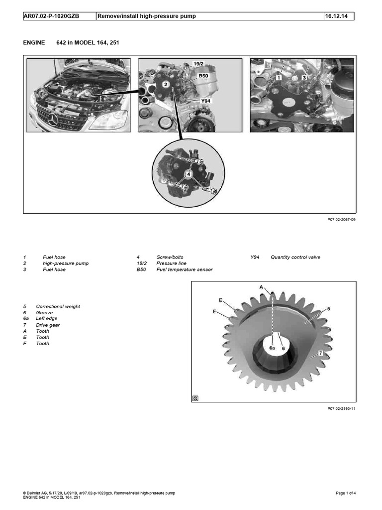Remove - Install High Pressure Pump | PDF | Pump | Engines