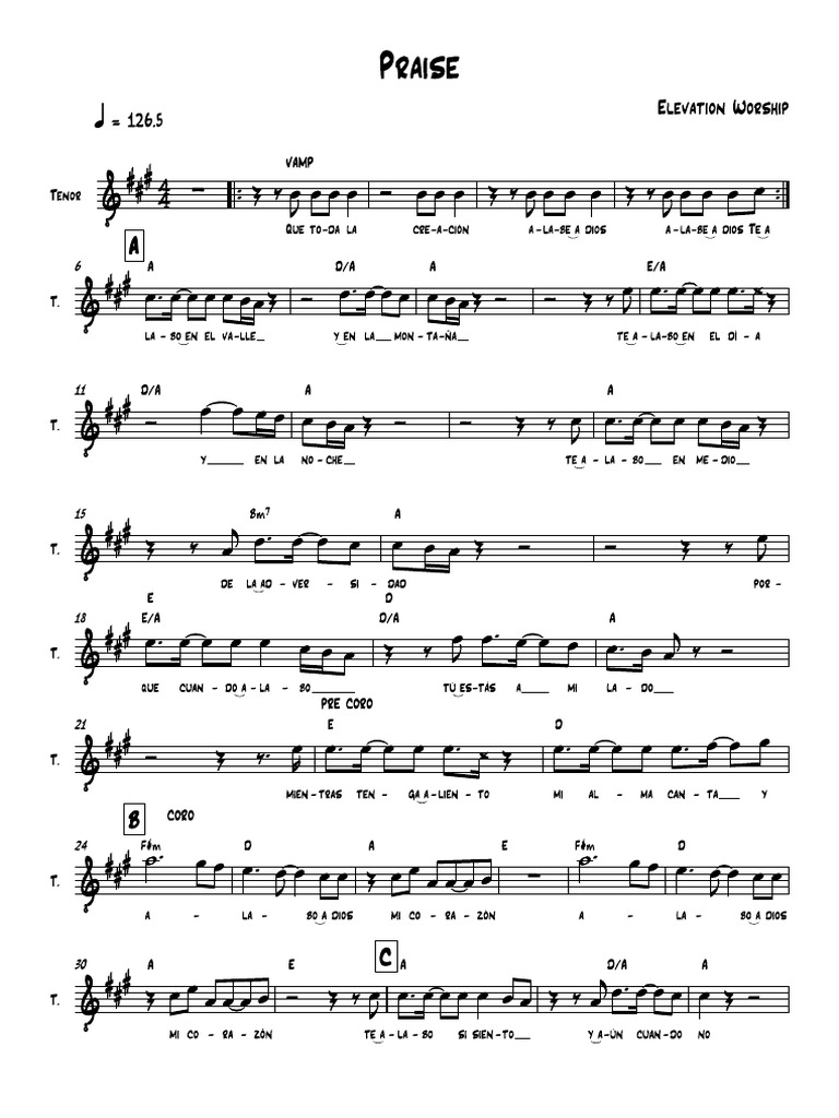 Praise (Elevation Whorsip) | PDF
