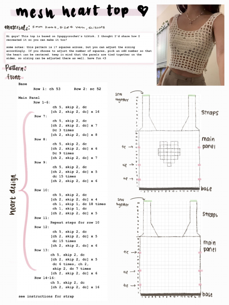 Heart Mesh Top | PDF