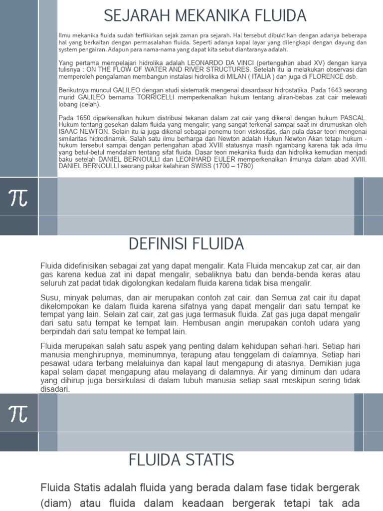 Sejarah Mekanika Fluida | PDF