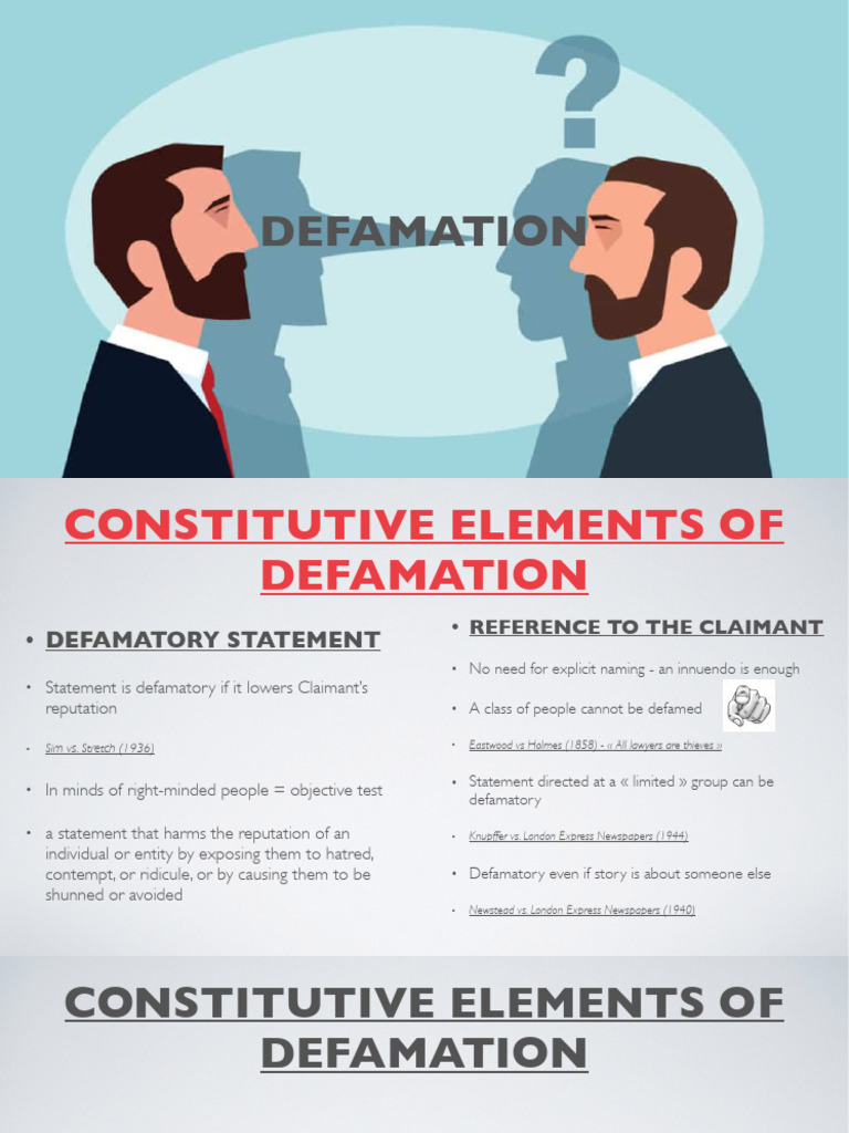 Defamation Diapo PDF | PDF | Defamation | Justice