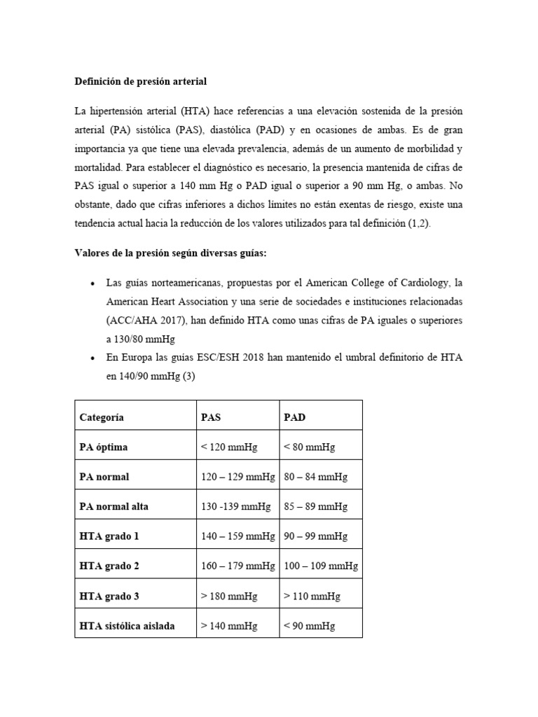 Definición de Presión Arterial | PDF | Hipertensión | Medicina