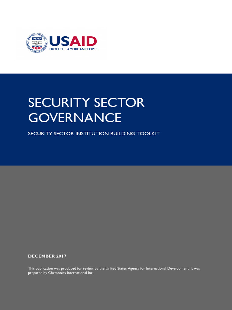 SSG Security Sector Institution Building Toolkit Final 2018 1 | PDF ...