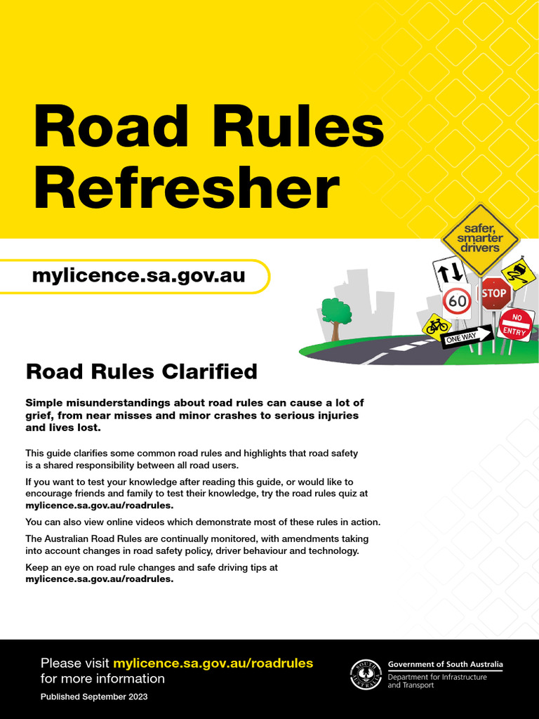 Essential Road Rules Refresher Guide | PDF | Traffic | Intersection (Road)