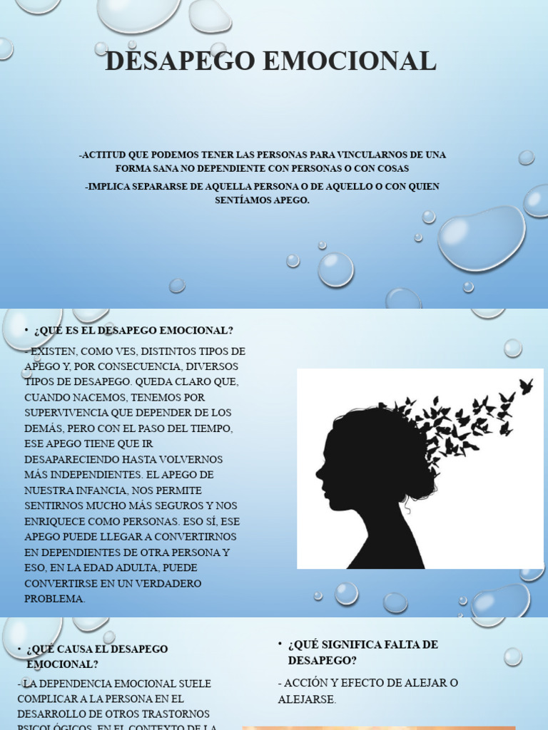 Desapego Emocional | PDF | Teoría de apego | Las emociones