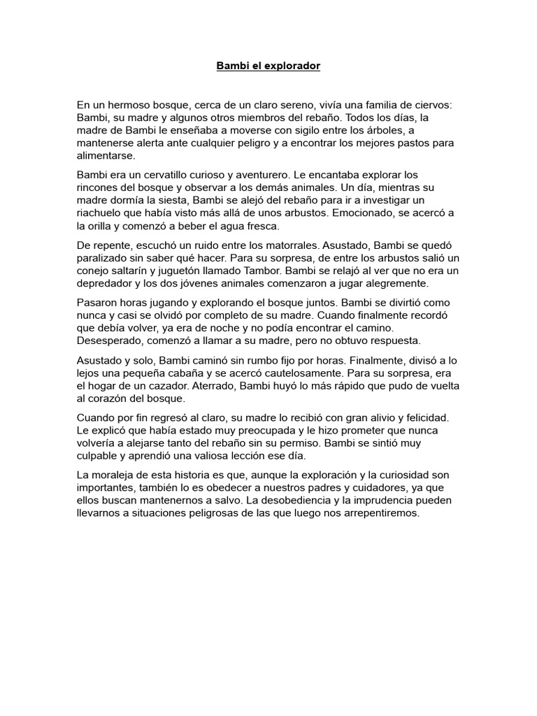 Bambi El Explorador | PDF