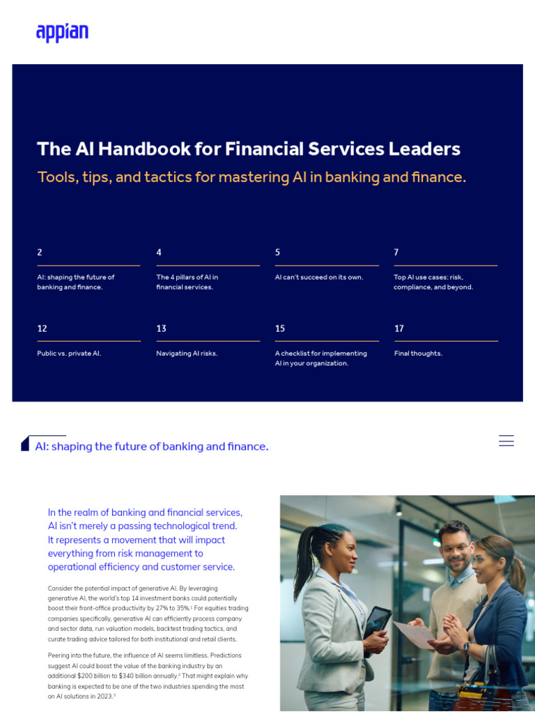 AI Handbook for Financial Services Leaders | PDF | Artificial ...