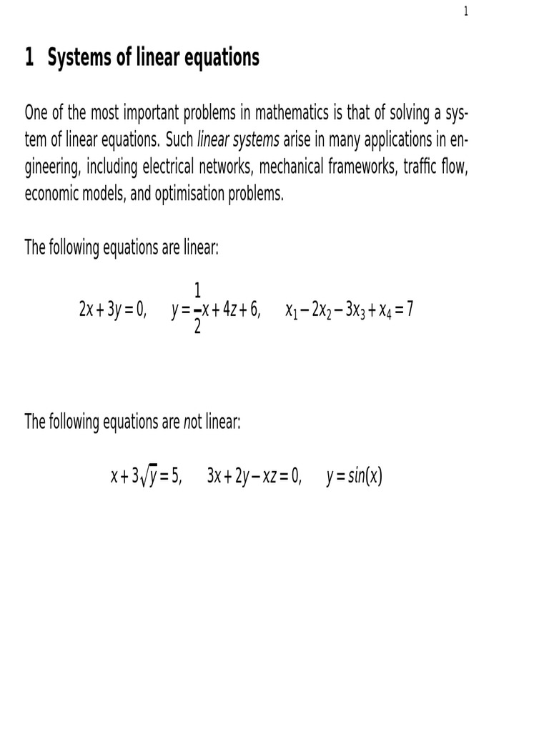 Linear Eq Matrix Pdf Matrix Mathematics System Of Linear Equations