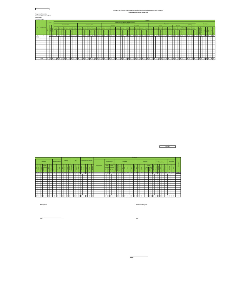 Form Laporan Ktpa PKM - Pelangan 2024 | PDF