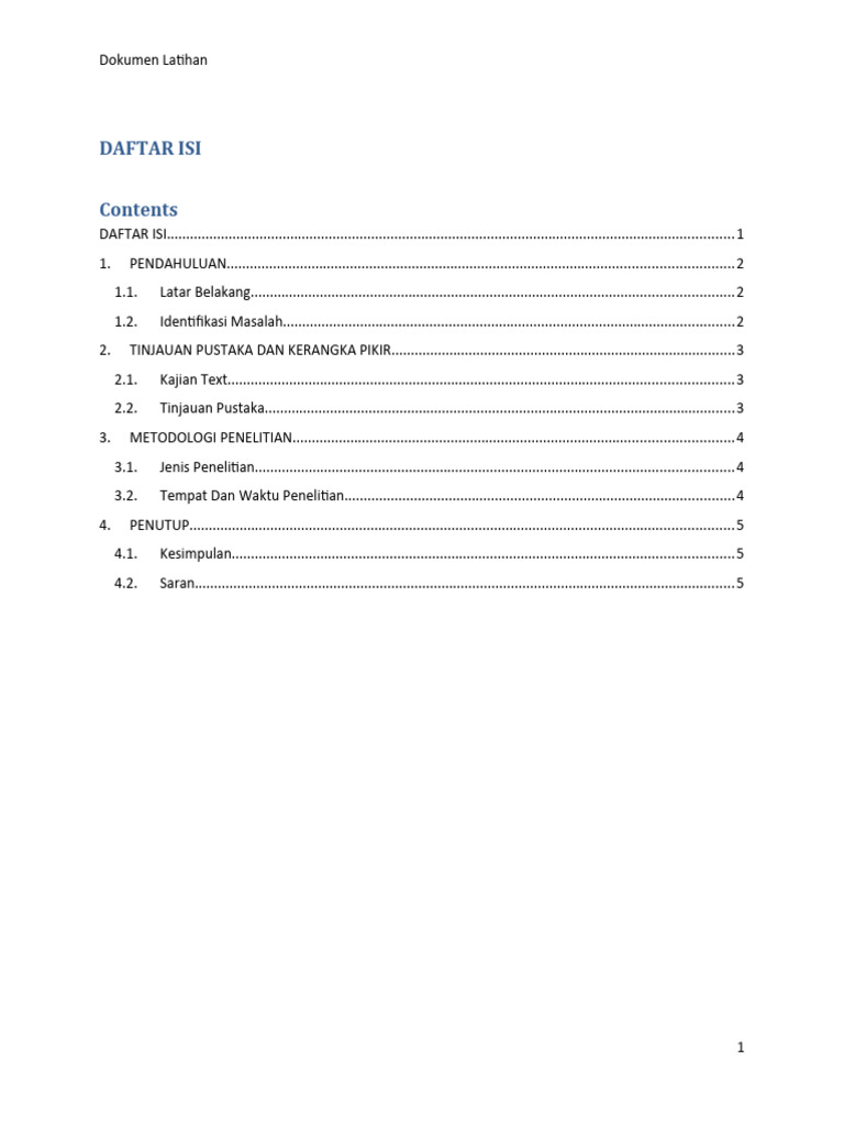Microsoft Office Pertemuan 7 Daftar isi | PDF