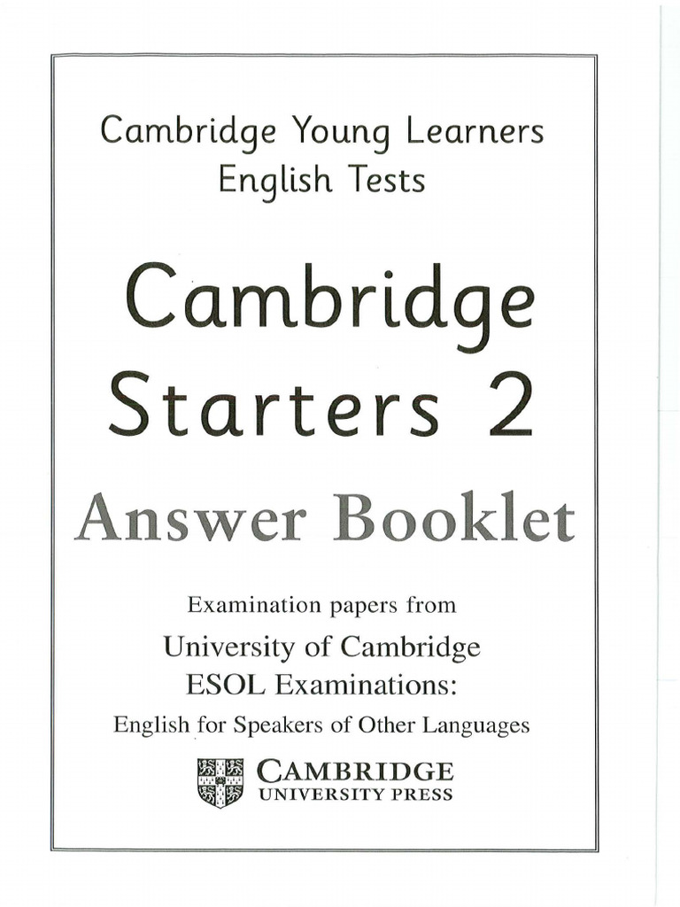 Tests-Starters-2-key | PDF