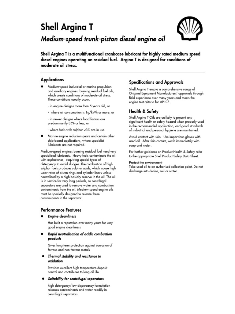 Argina T | PDF | Motor Oil | Internal Combustion Engine