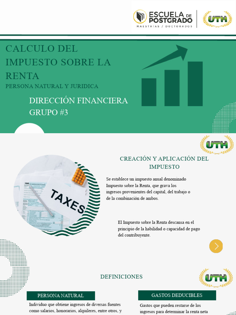 calculo del impuesto sobre la renta Persona natural y juridica | PDF | Impuesto sobre la renta ...