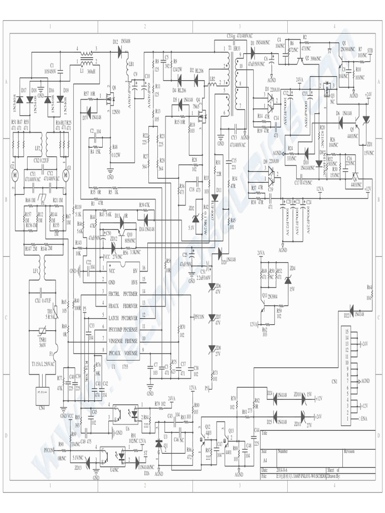 Hitachi CDH-LE49SMART06 Fuente 168P-P4L031-W0 - TS-69582 | PDF