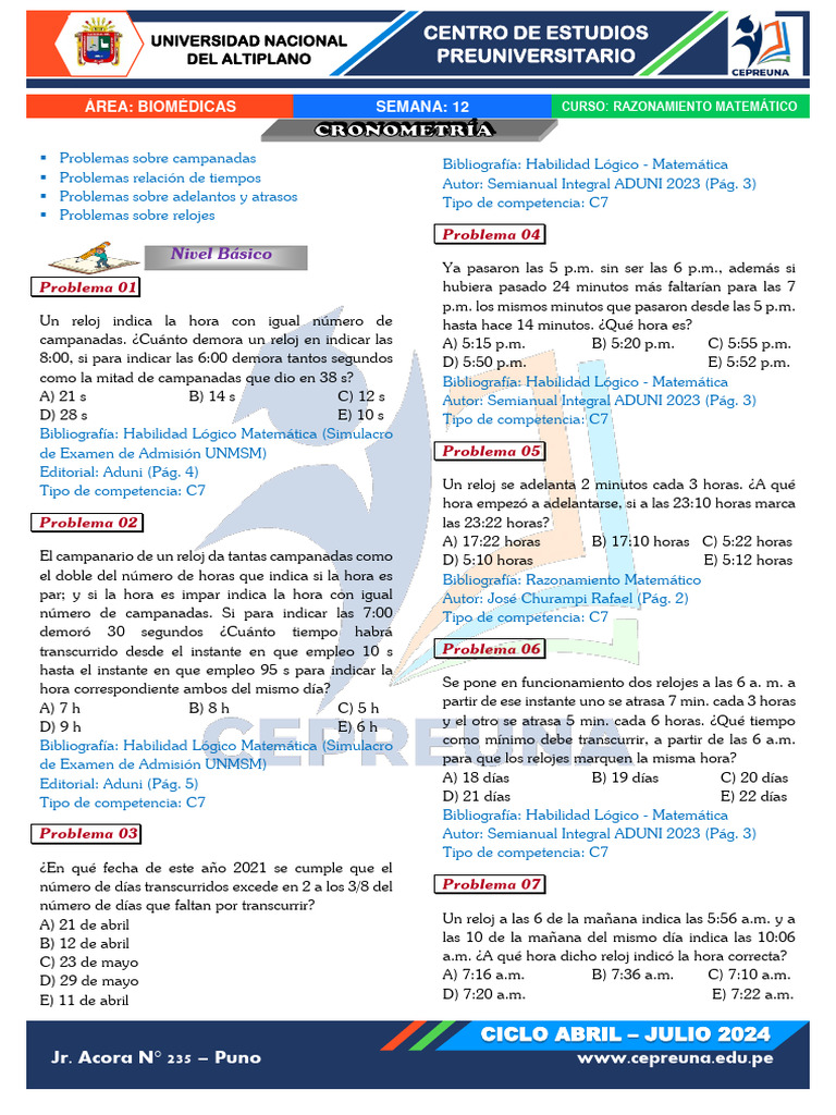 Cuadernillo-20240623 132747typ5 | PDF | Hora | Unidades de medida