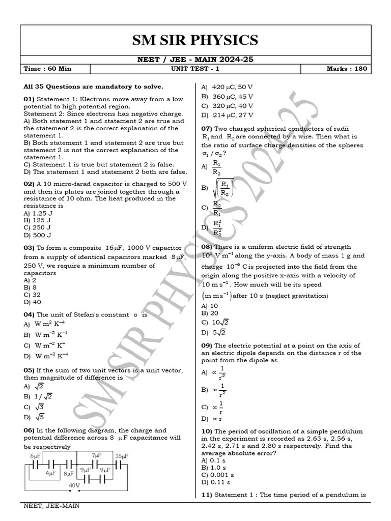 Physics | PDF | Capacitor | Capacitance
