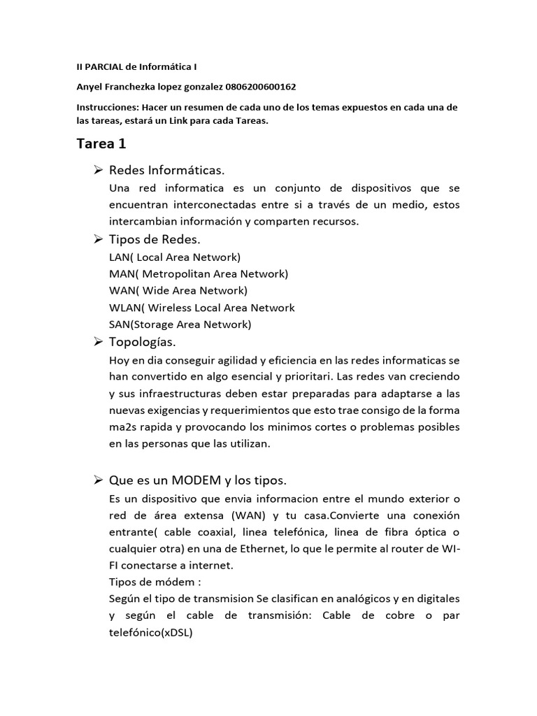 Tarea 2 Informatica Sistemas 2234 | PDF | Red de computadoras | Red de área amplia