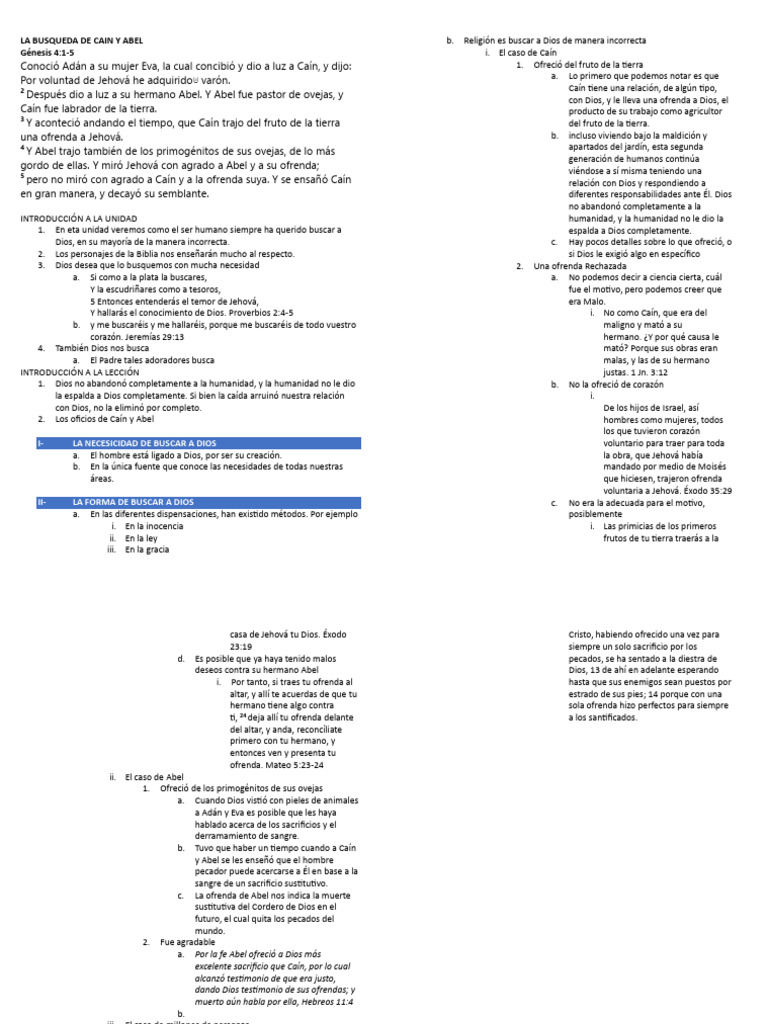 1. LA BUSQUEDA DE CAIN Y ABEL | Descargar gratis PDF | Sacrificio ...
