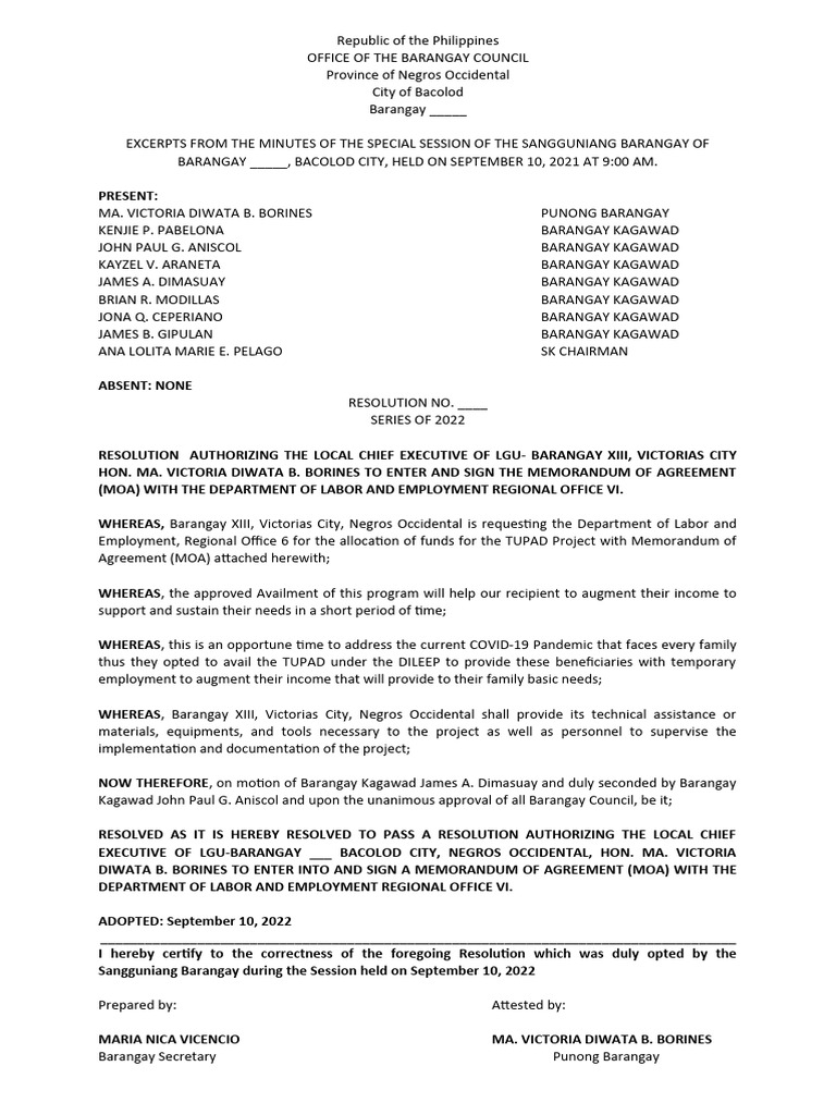 Editable Board Resolution | PDF