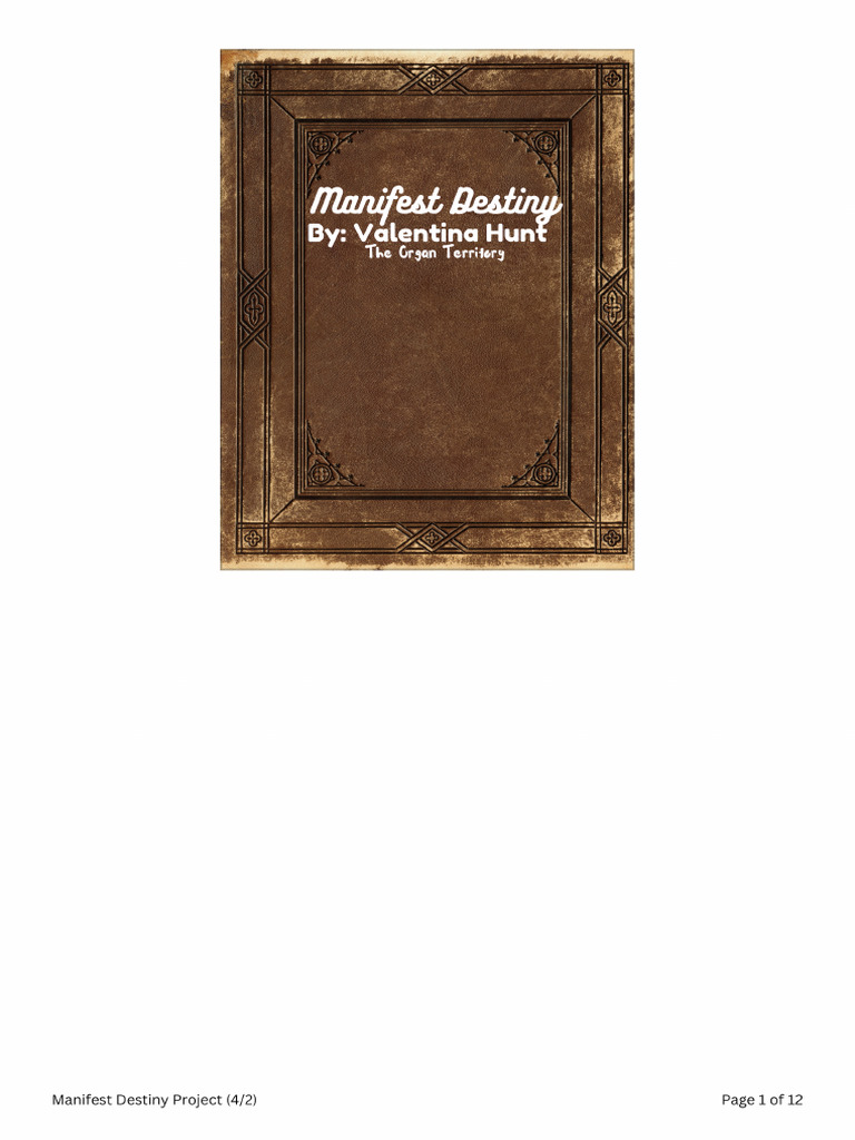 Manifest Destiny Project | PDF