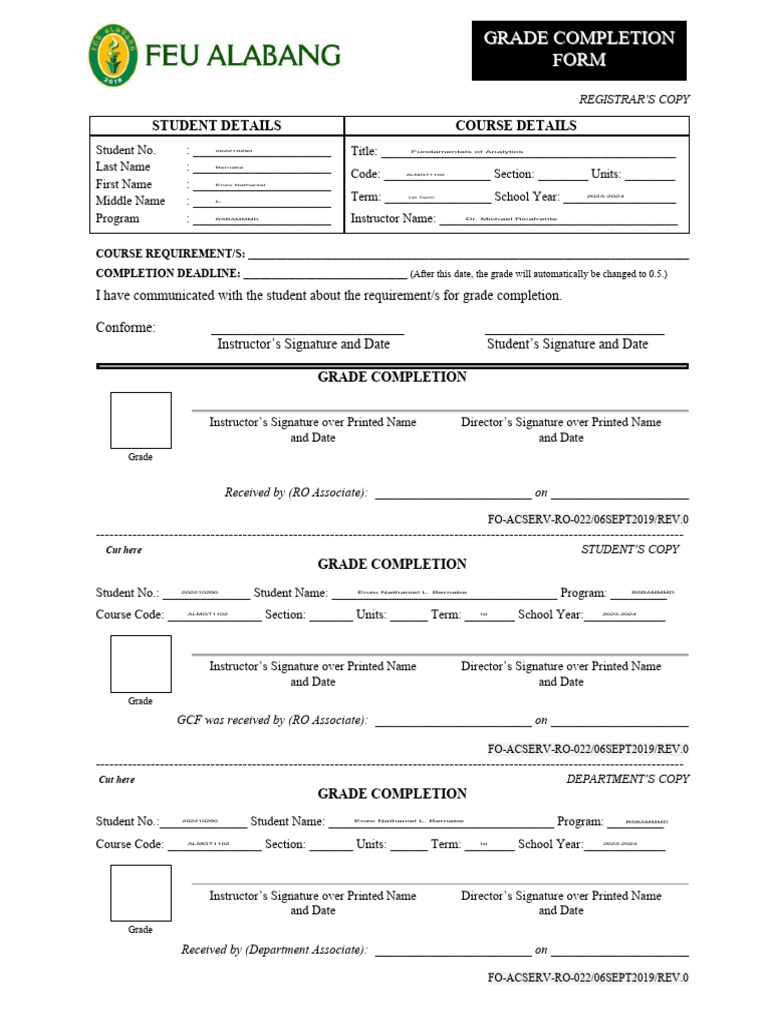 Feu Grade Competition | PDF