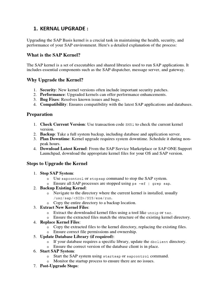 Kernal Upgrade | PDF | Kernel (Operating System) | Databases