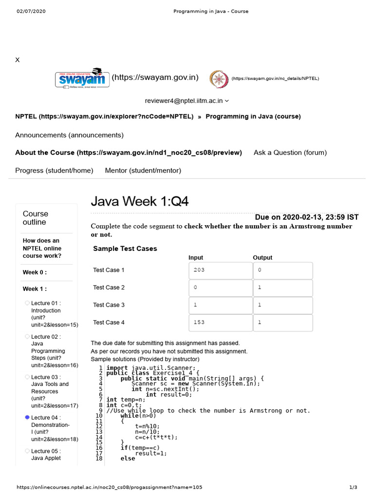 Noc20-Cs08 Week 01 Assignment 04 | PDF | Computer Science | Computer Engineering