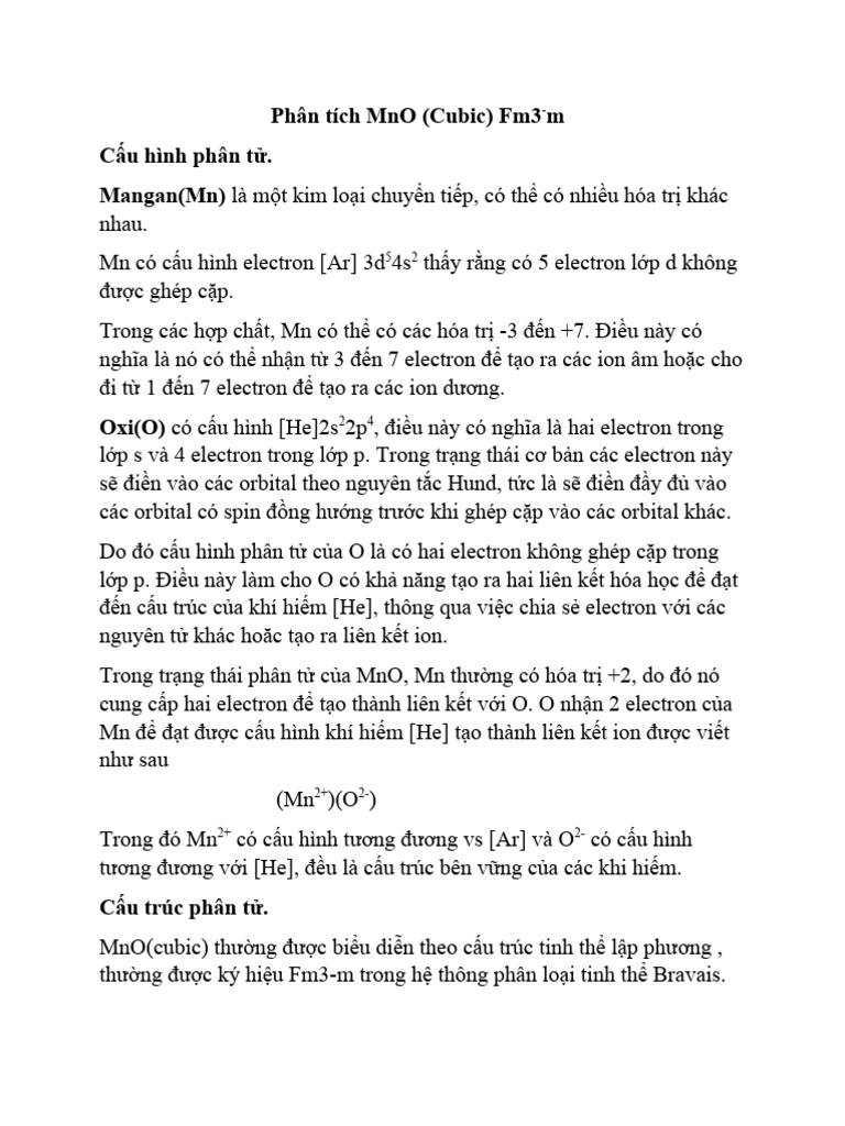 Phân Tích MnO | PDF