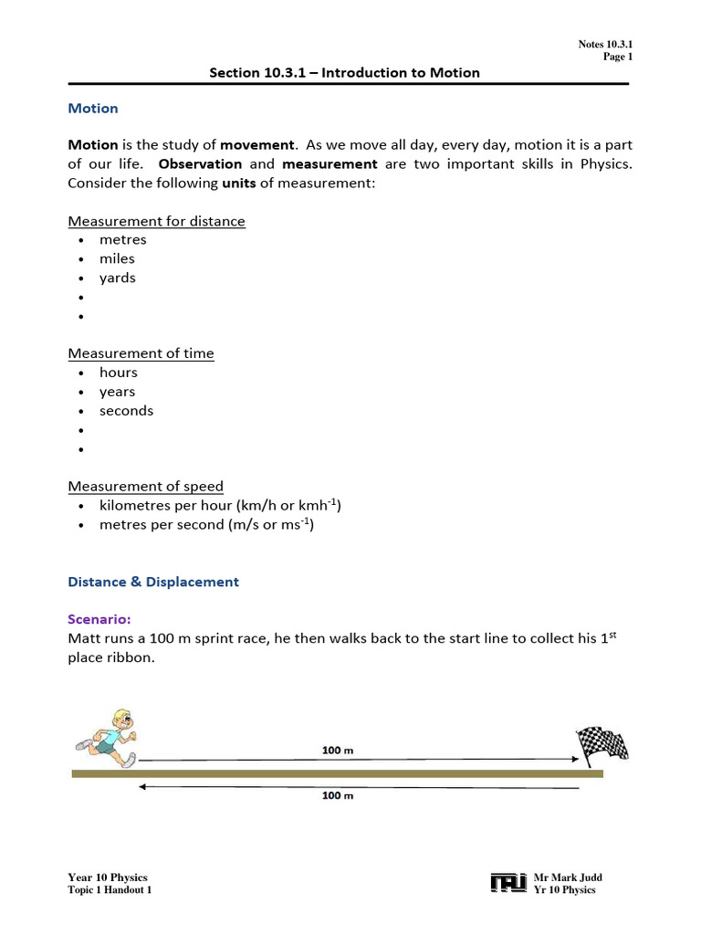 Motion | PDF | Speed | Motion (Physics)